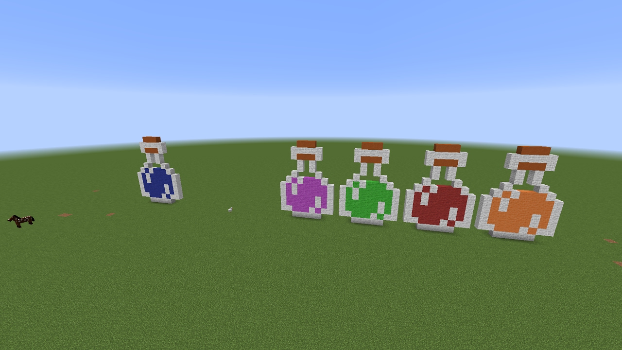 Minecraft: Pixel Art Tutorial - Potion - YouTube