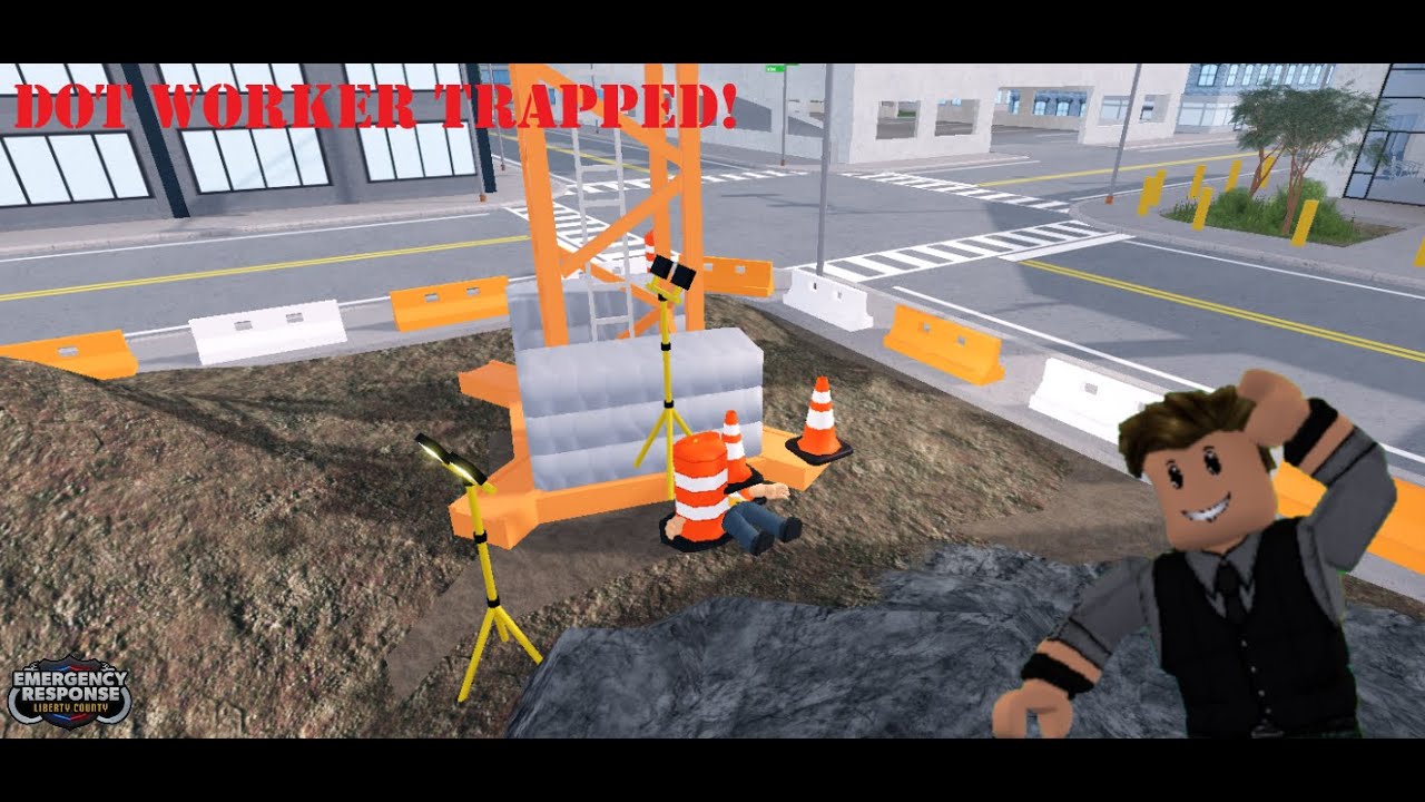 DOT Worker TRAPPED AFTER FALL at CONSTRUCTION SITE! (Emergency Response ...