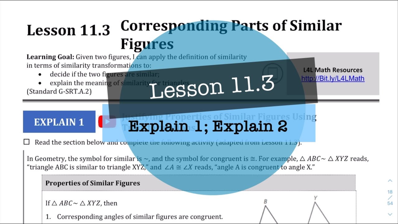 Geometry - Lesson 11.3: Corresponding Parts of Similar Figures ...