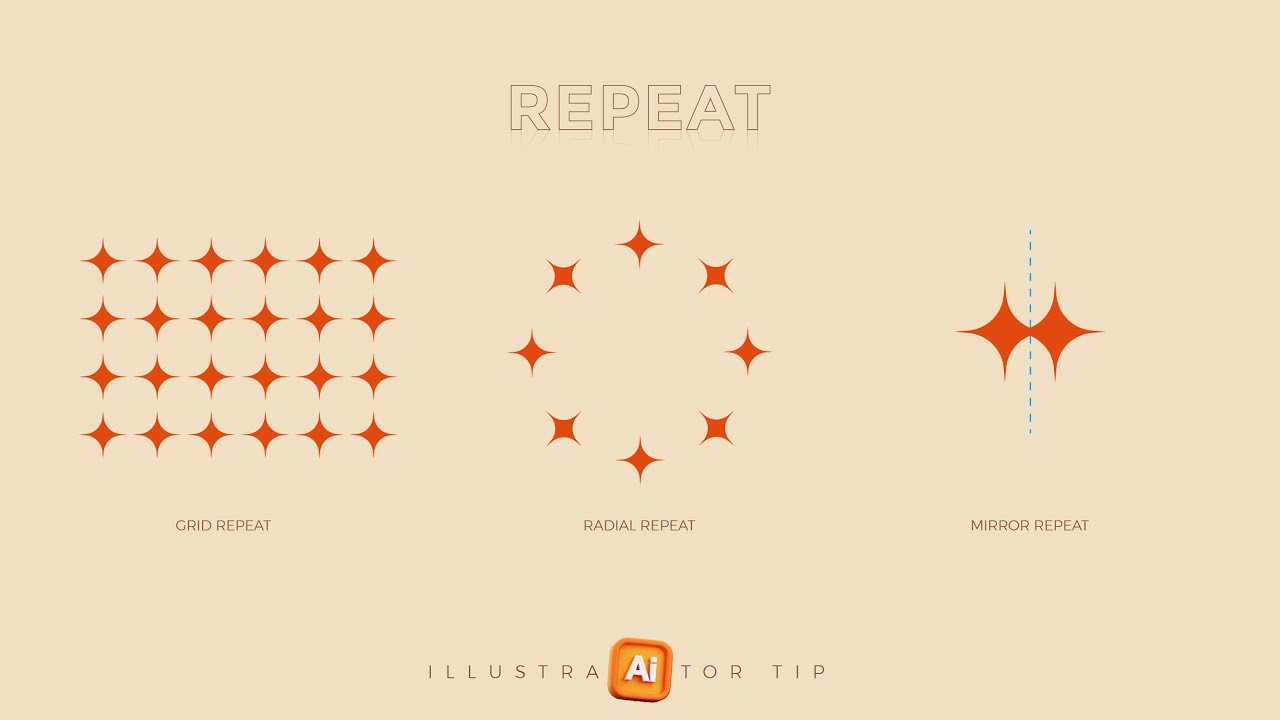 Use of Repeat Options in Adobe Illustrator | Repeat Illustrator | Adobe ...