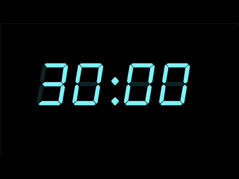 30 Minute Timer, retro cyan lcd alarm clock, with Alarm ⏰ - YouTube