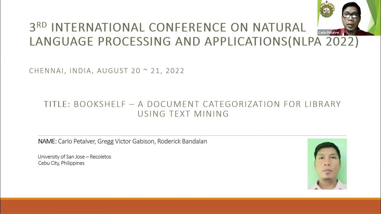 Bookshelf – A Document Categorization for Library using Text Mining - YouTube