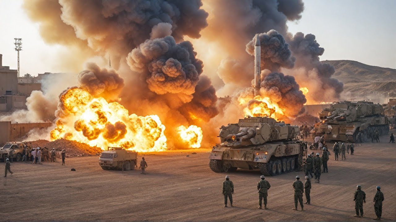 Tense Moment: When Russian T90 Tanks Attack Israeli Tank Convoy - YouTube