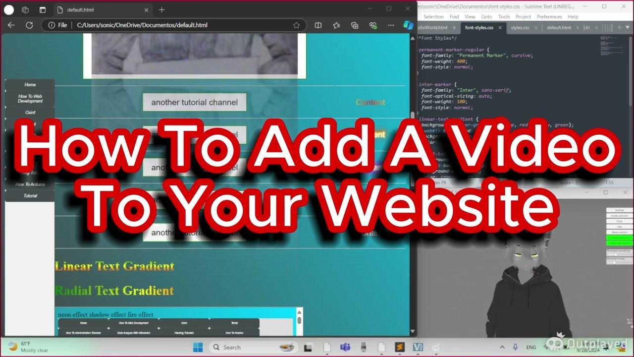 How To Add A Video To Your Website - YouTube
