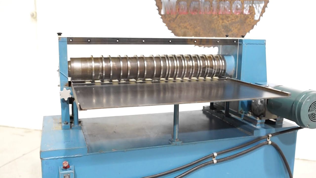 MILLER MOOREHEAD 36" GANG RIP LAMINATE SLITTER - YouTube