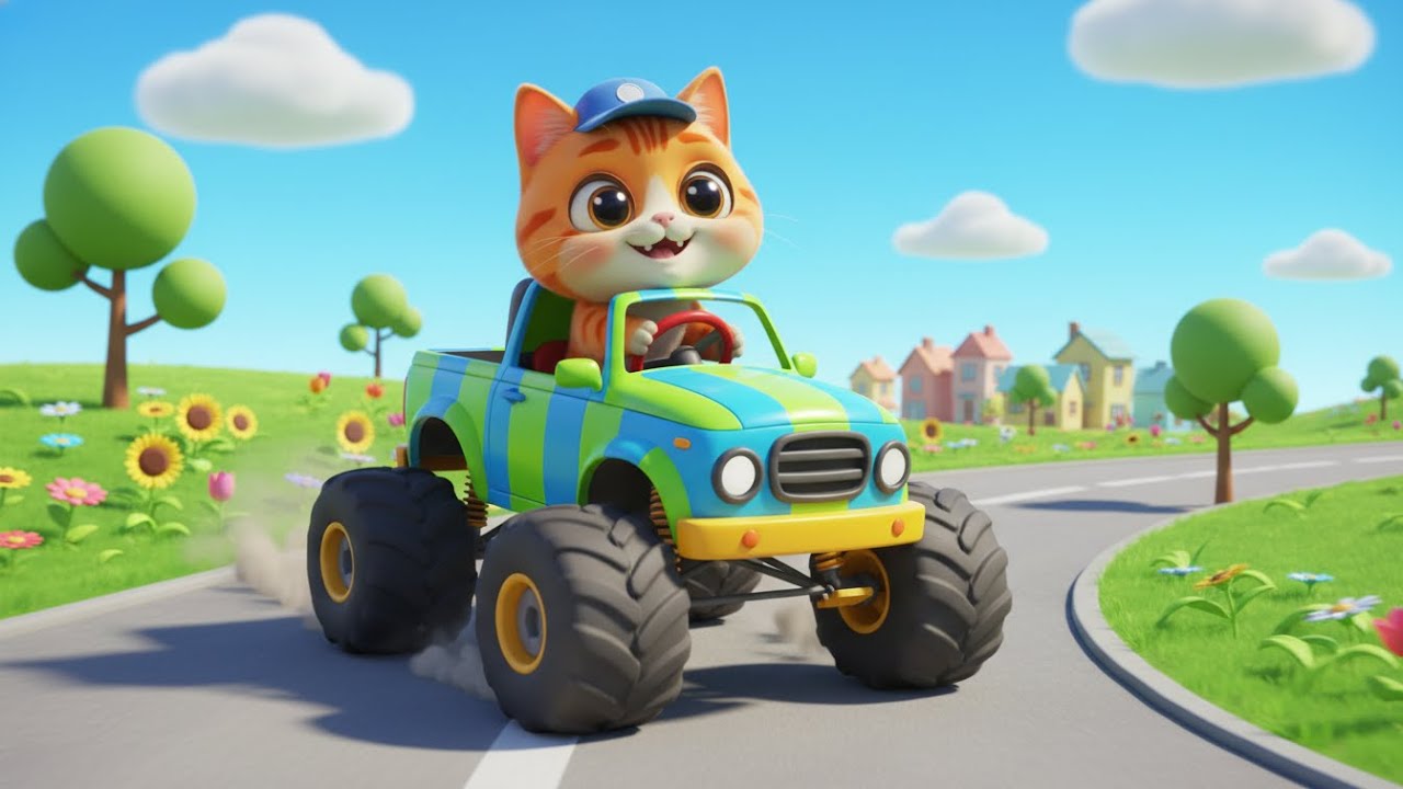 🚚🎵 Big Wheels Little Wheels Truck | Fun Vehicle Song for Kids | Nursery ...