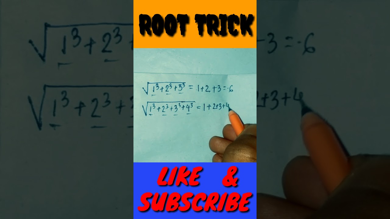 Root over trick☝☝Shorts ....math tricks 👍👍Tricks Holder... AJ - YouTube