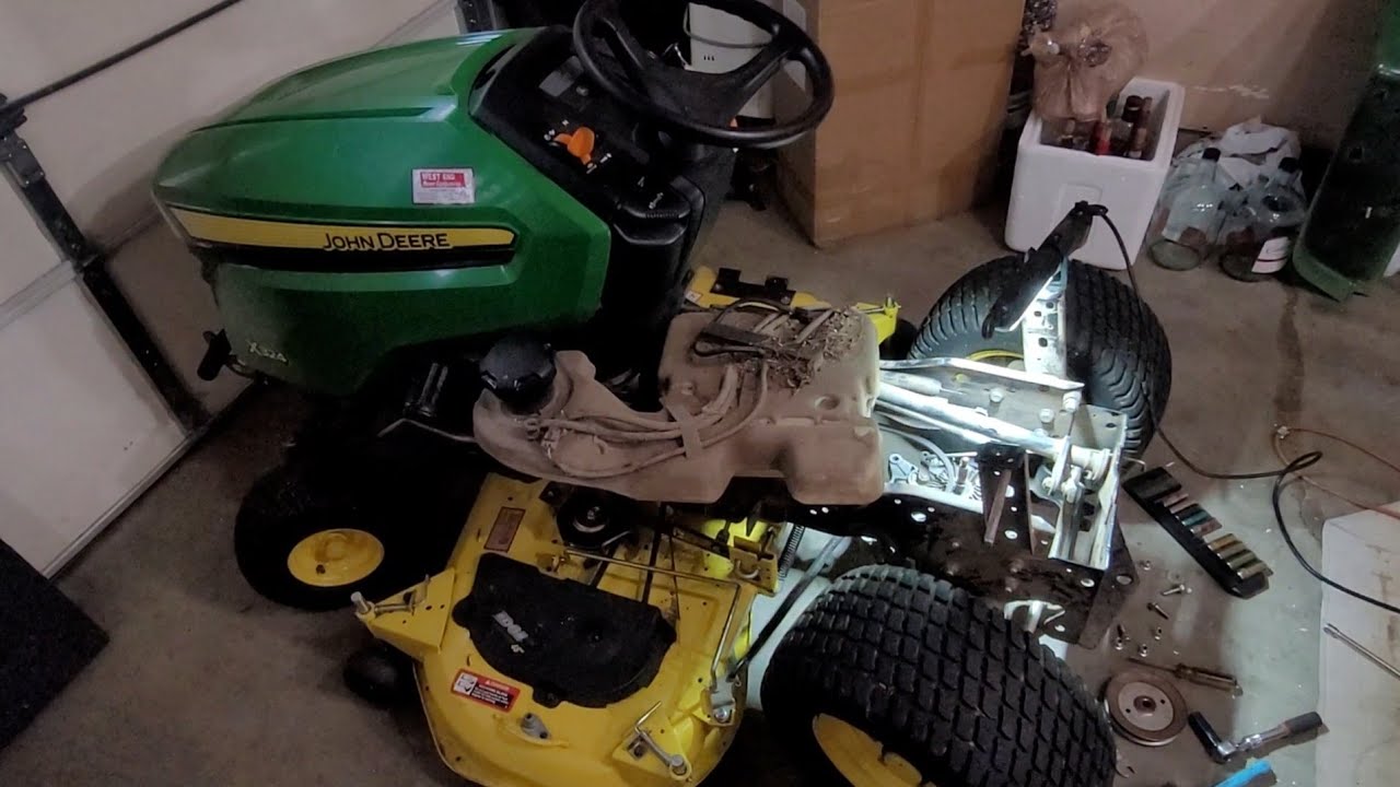 John Deere X324: Transaxle Fan Replacement - YouTube
