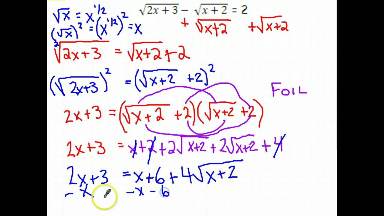 Solving radical equations - YouTube