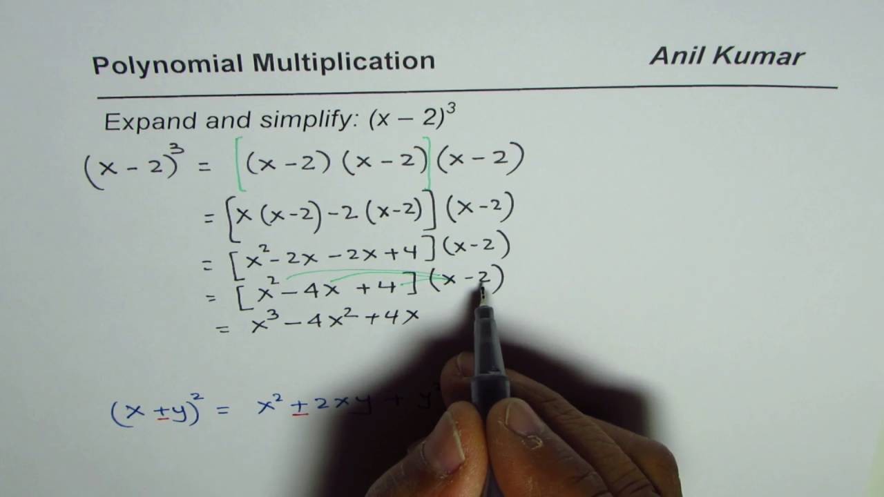 Multiply Polynomials To Find Cube Of Binomials YouTube Multiply Polynomials To Find Cube Of Binomials YouTube