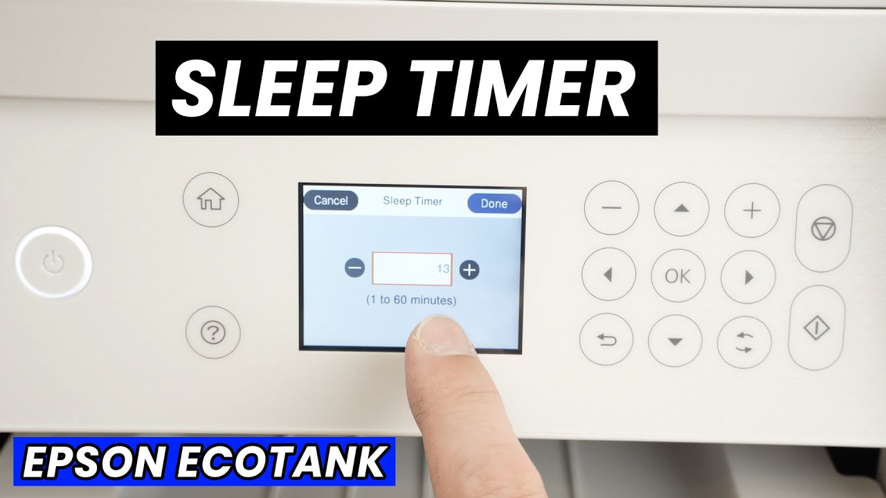 How to Change the Sleep Timer on Any Epson EcoTank Printer - YouTube