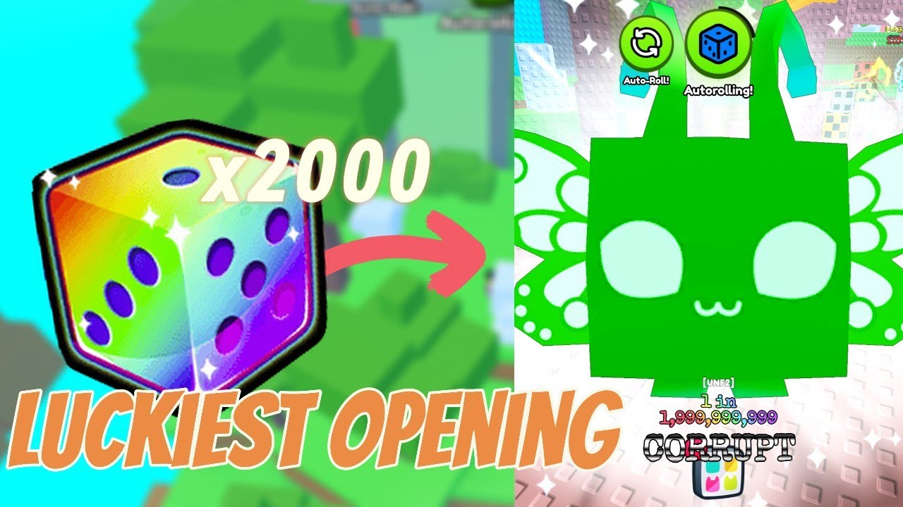 *PET SIMULATOR 99* OPENING 2000+ MEGA LUCKY DICE 2 LUCKIEST OPENING ...