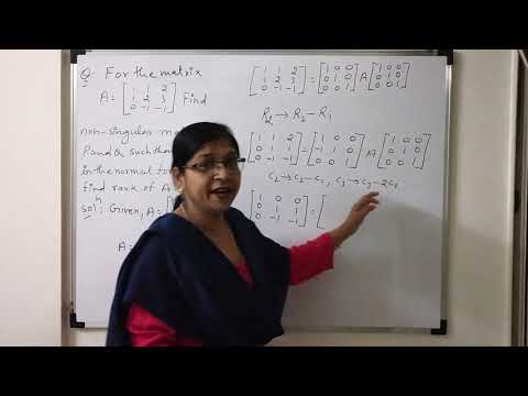 Rank of Matrix by reducing to normal form (PAQ Form) for MSC/BSC ...