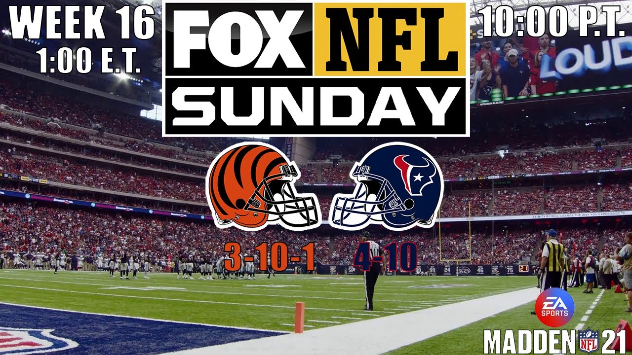 2020 NFL Season - Week 16 - Bengals at Texans (Madden 21) - YouTube