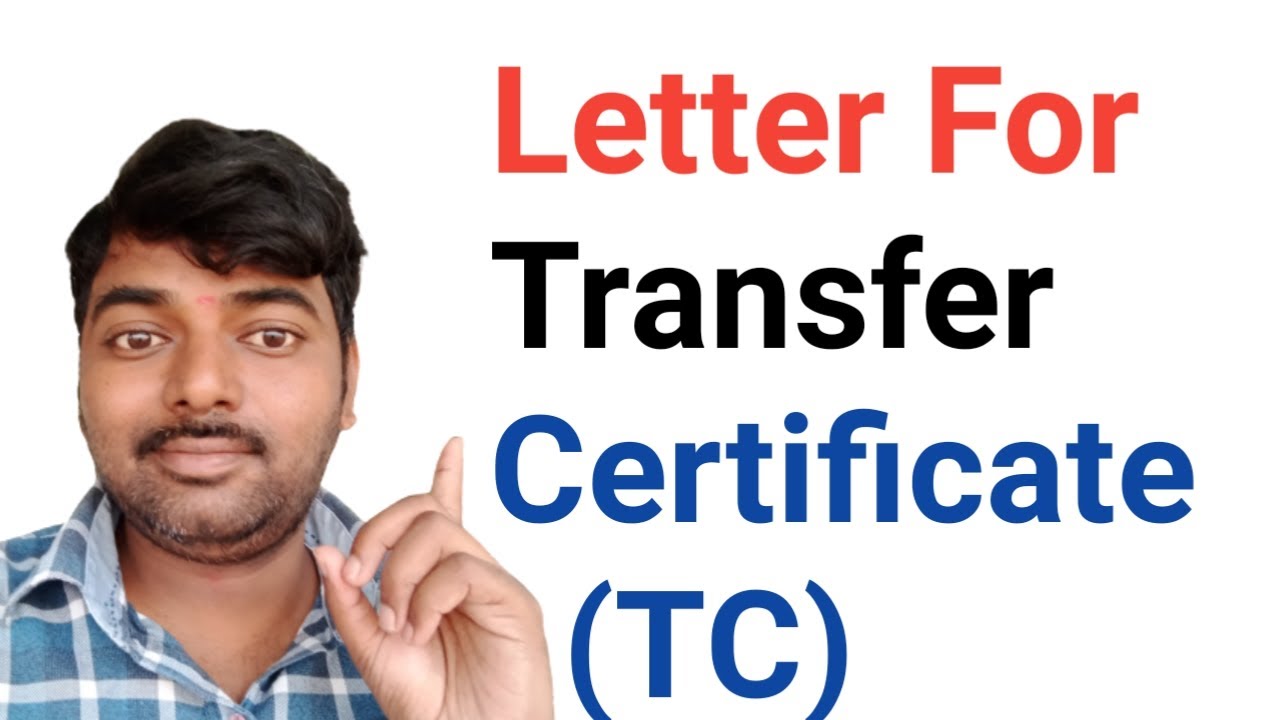 Write a Letter to your Principal for Transfer Certificate | Application ...