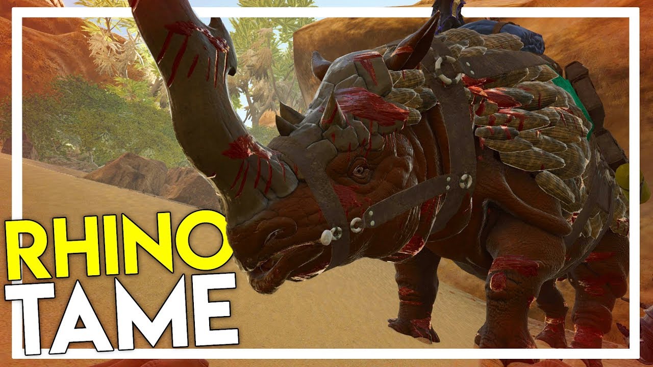 Taming a Rhino - The Best Gatherer! (Ark Atlas Gameplay #22) - YouTube