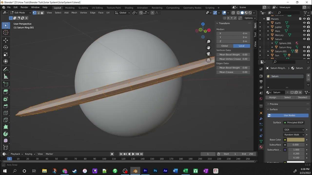 Beginner Blender Tutorial - Making the Solar System - Part 4 - YouTube