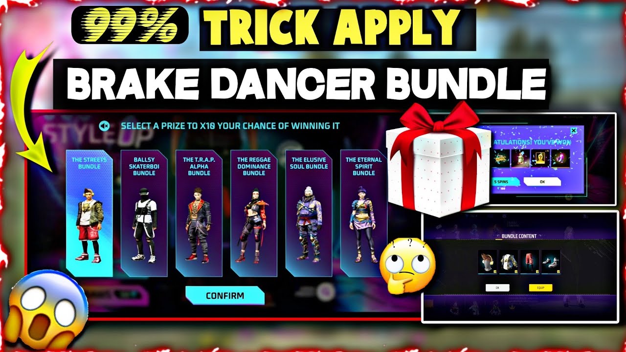 Breakdancer bundle return free fire😱free fire Style up new event today ...
