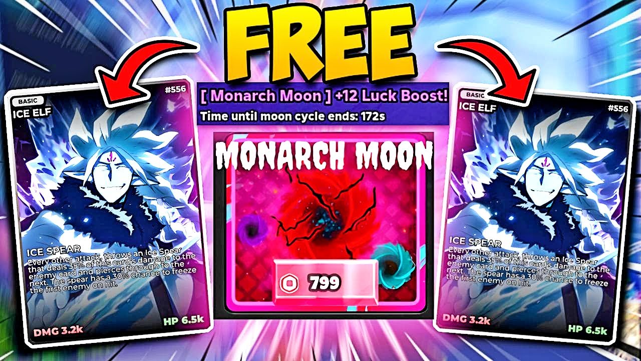 Getting FREE MONARCH MOON POP with ICE ELF PULL AGAIN in Anime Card ...