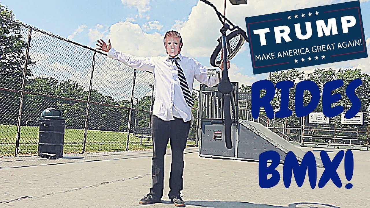 DONALD TRUMP RIDES BMX! - YouTube