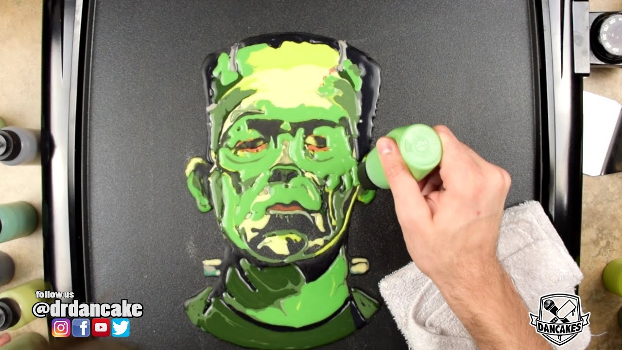Frankenstein's Monster Pancake Art (OUR MOST REALISTIC) - YouTube