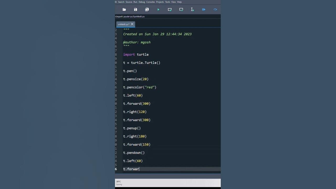 Python Turtle To Print Alphabet Letter A Trending Shorts Codinglife Codingshorts Tutorial