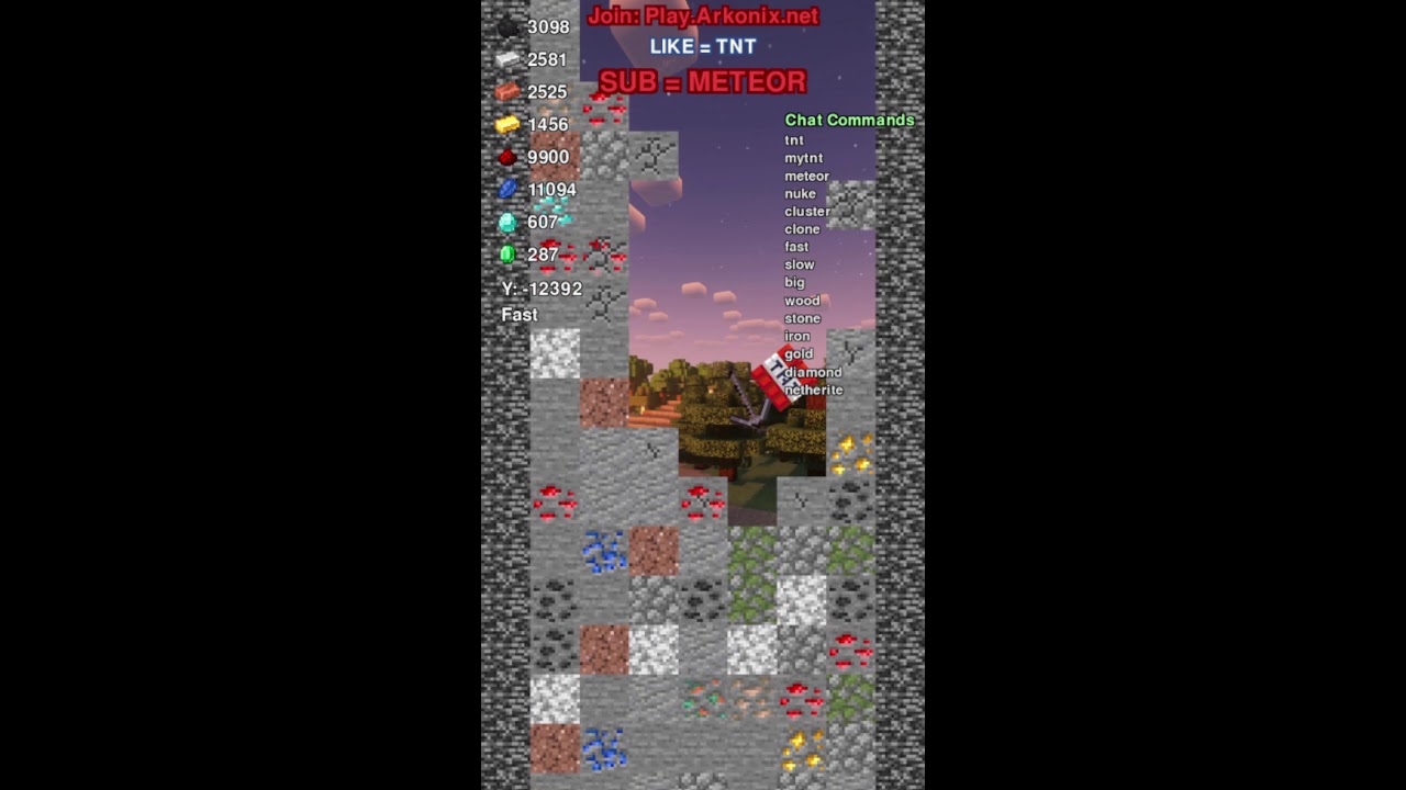 🔴 FALLING PICKAXE - New NUKE Command CHAT GAME #minecraft #shorts - YouTube