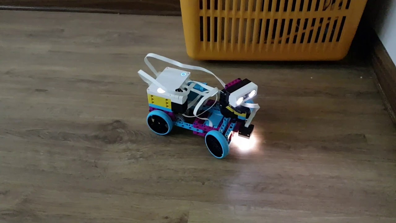 Lego Spike Prime Discovery Bot Using Distance Sensor And Color Sensor Reflex Sensor To Find