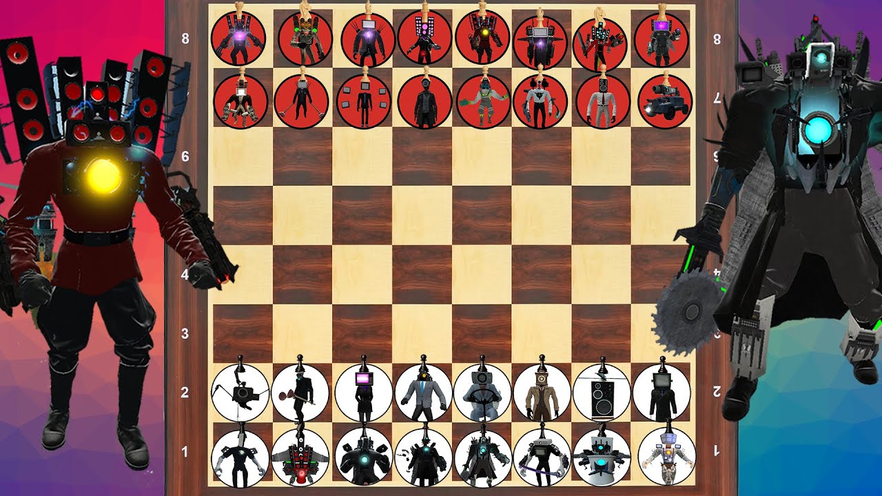skibidi toilet tournament Team Cameraman vs Team Speakerman on chess ...