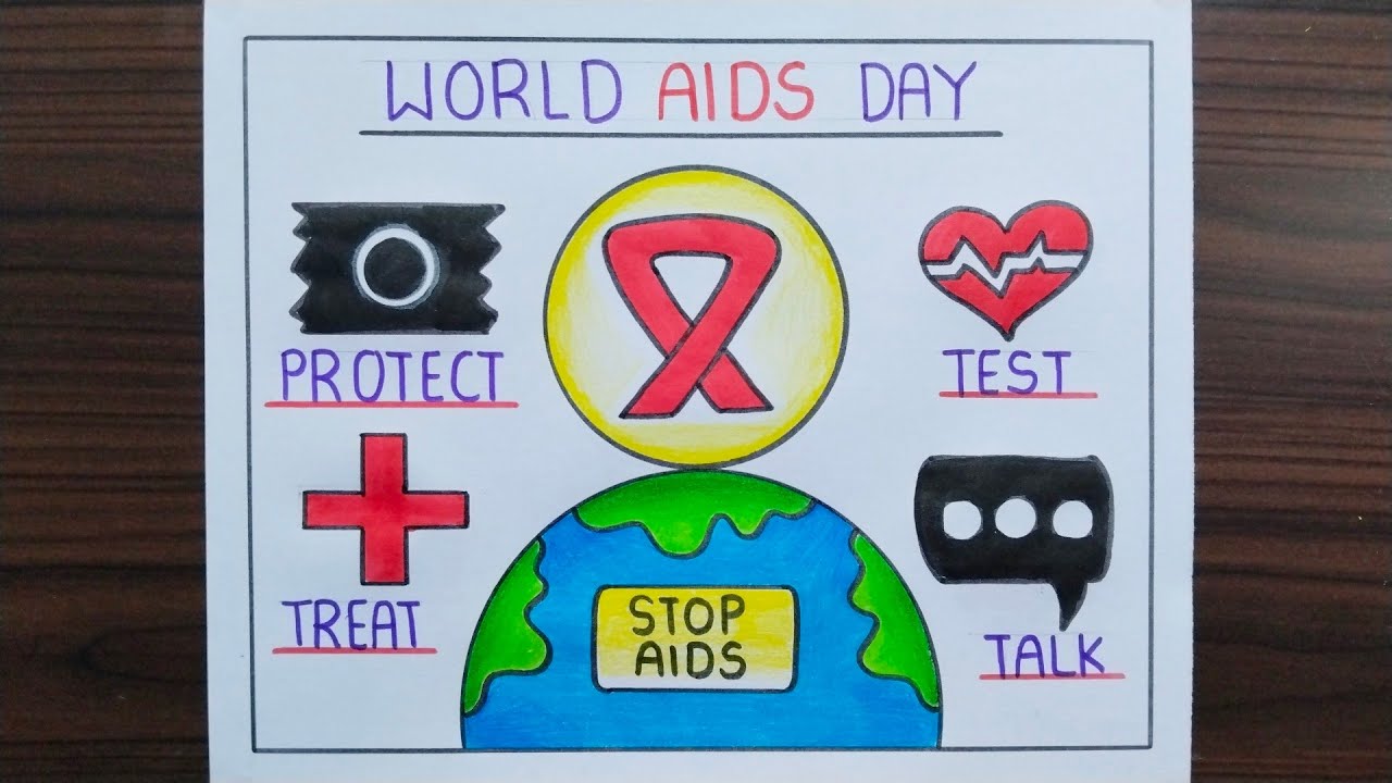 World Aids Day Drawing / World Aids Day Poster Drawing / Aids Day ...