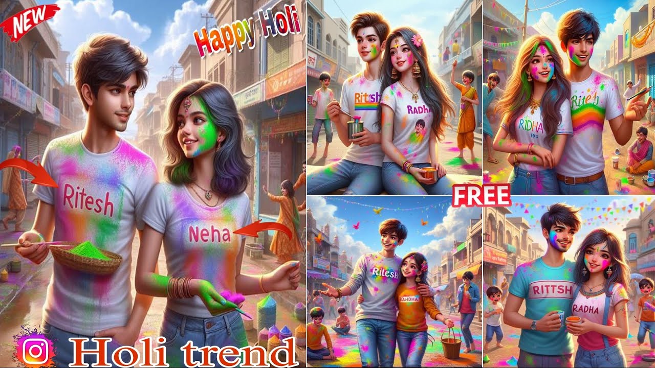 Happy holi ai photo editing 2024 | happy holi ai image kaise banaye ...