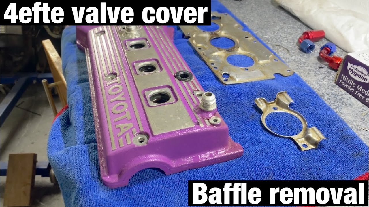 Disassembly of my race spec 4efte valve cover | #starletgt #valvecover ...