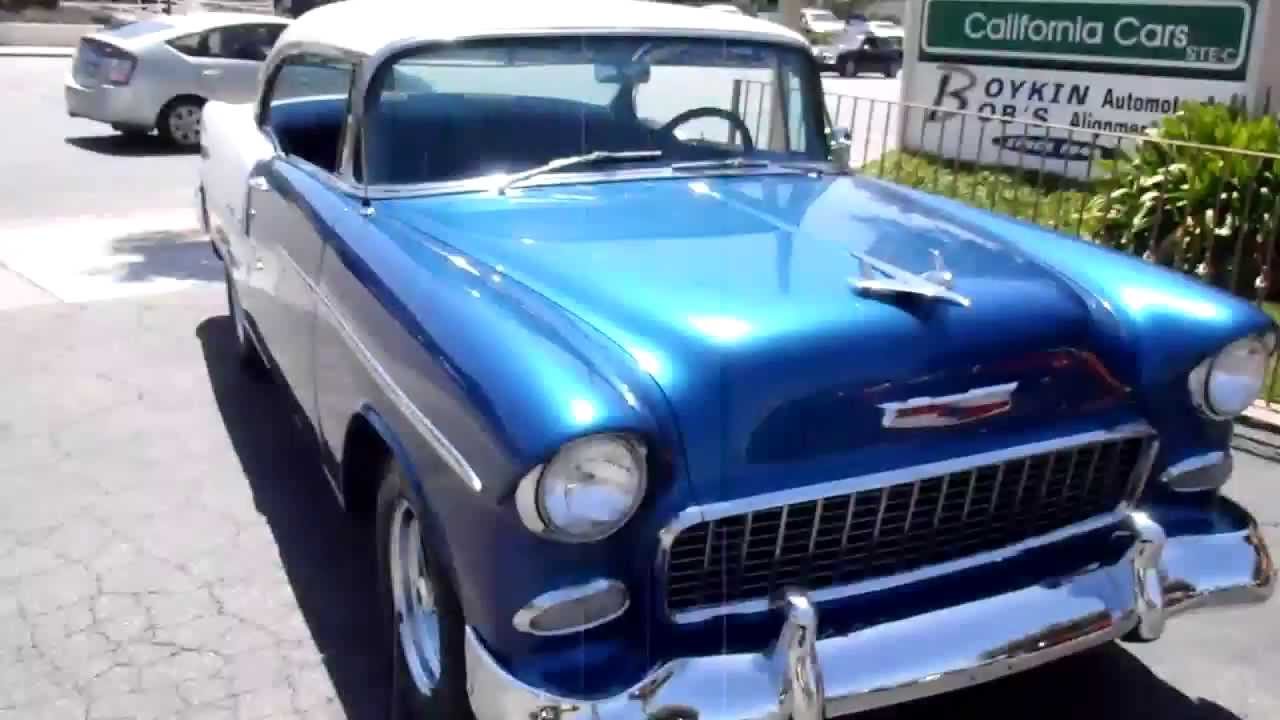 1955 Chevrolet Bel AiR Blue White - YouTube