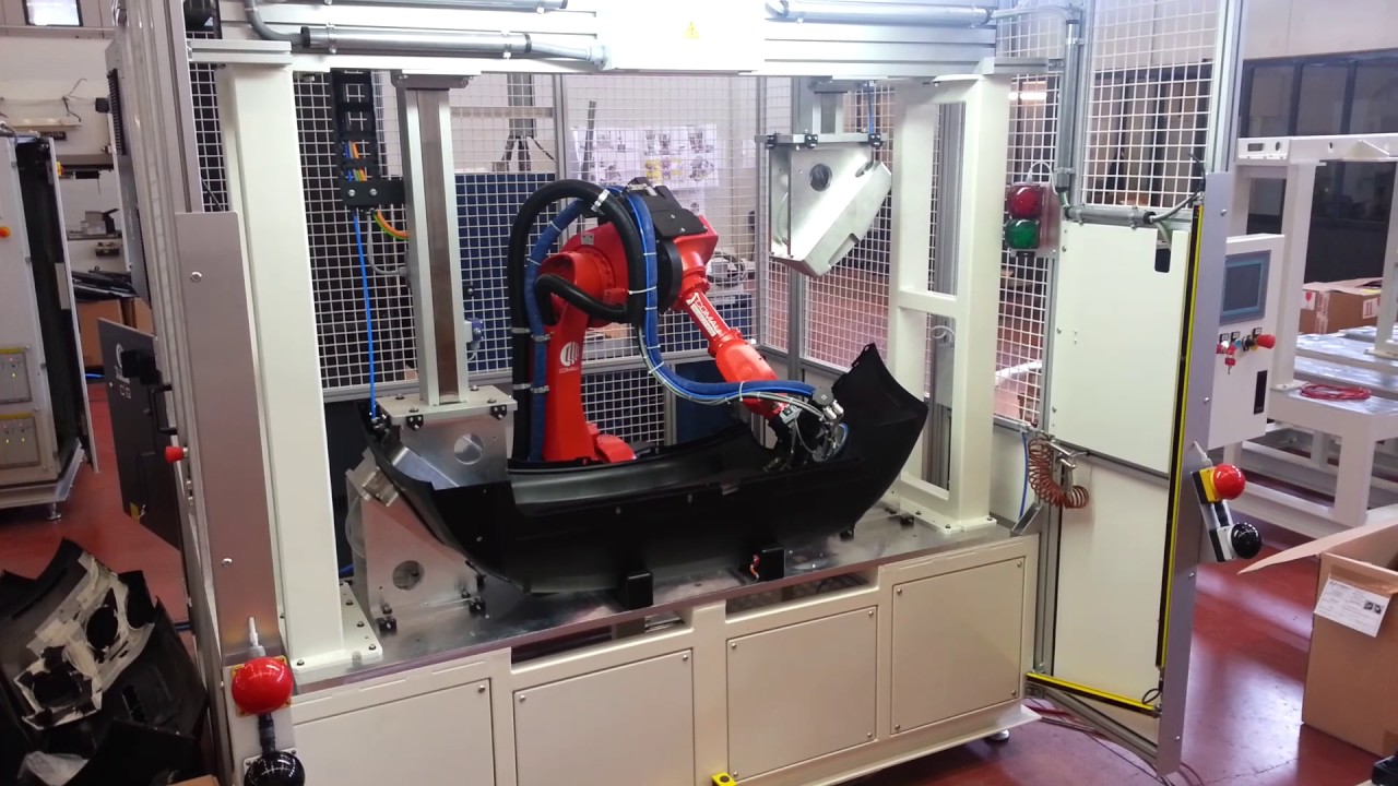 Gluing robot (bumpers) - YouTube
