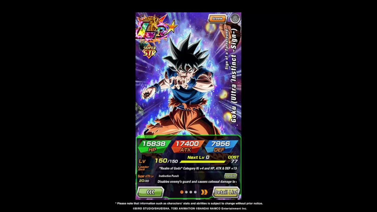 UI GOKU CARD ART AND STATS LEAKED! - YouTube