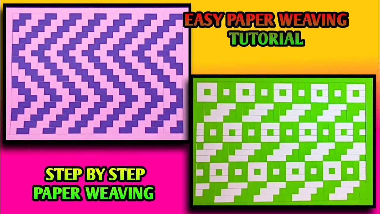 Creative Paper Weaving Colour Ideas | Weaving with Paper Strips Step-by ...
