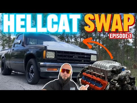 HELLCAT ENGINE SWAP IN A CHEVY S10 (FIRST EVER) EPISODE 1 #hellcat #dodge #swap - YouTube