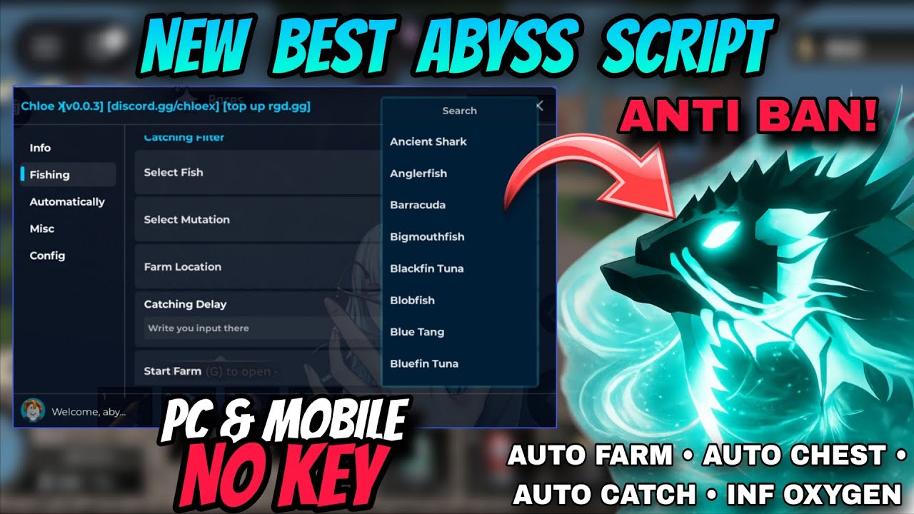 NEW Abyss Script *NO KEY* - ALL GUNS FREE, INFINITE OXYGEN, NO BAN ...