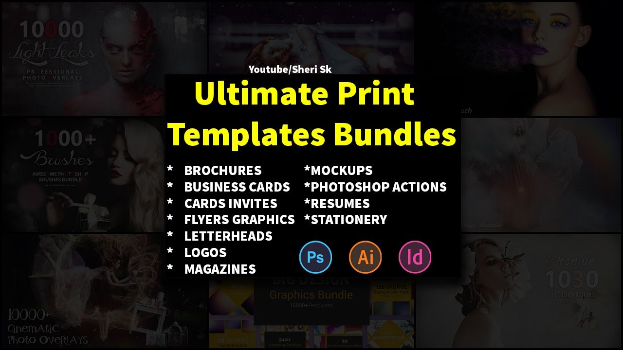 Ultimate Print Templates Bundles Download |Sheri Sk| |Graphics ...