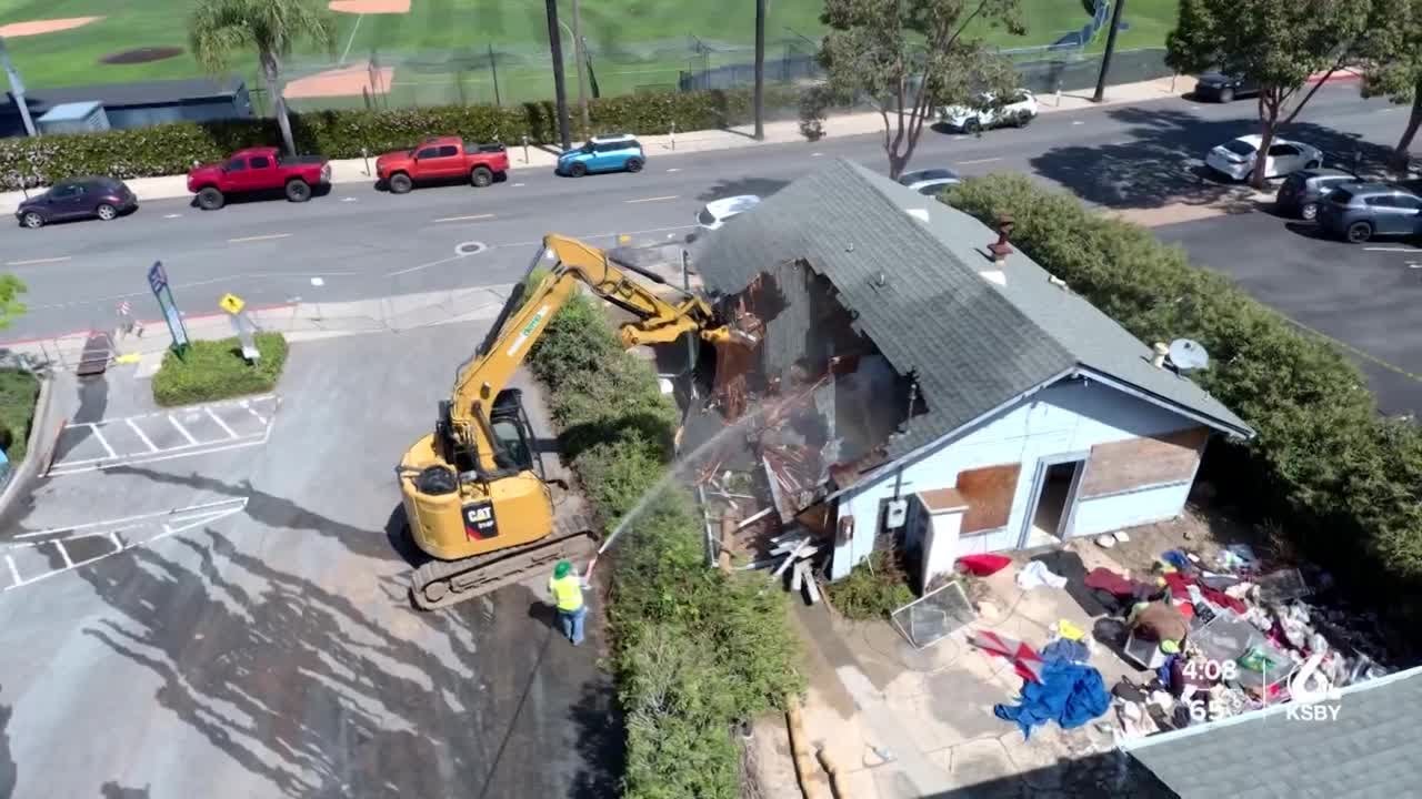 Demolition phase begins for new downtown SLO parking structure - YouTube