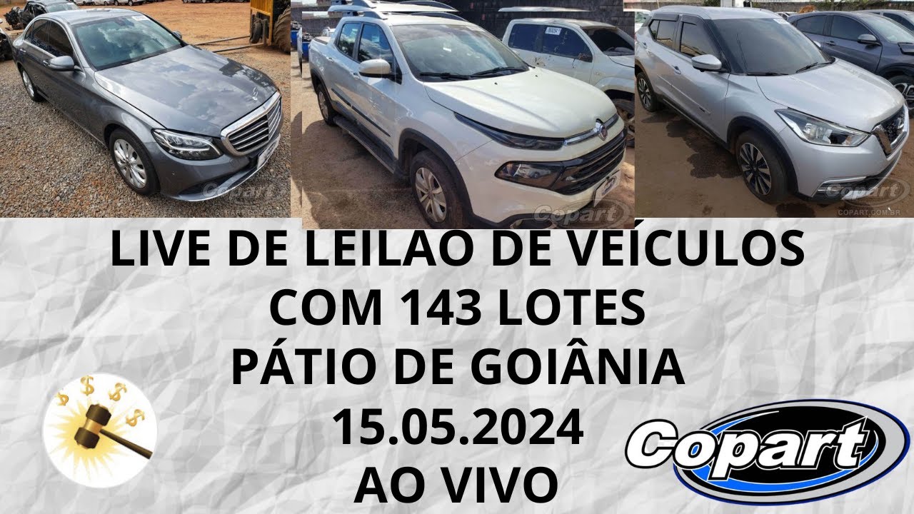 LIVE DE LEILÃO DE VEÍCULOS NA COPART COM 143 LOTES DO DIA 15.05.2024 ...