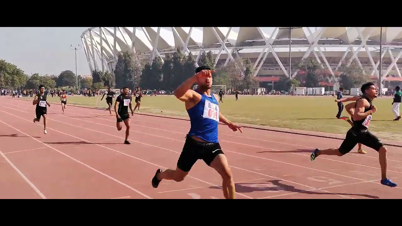 Nisar Ahamed 100m Delhi open state Heat 2 First position amit tiwari ...