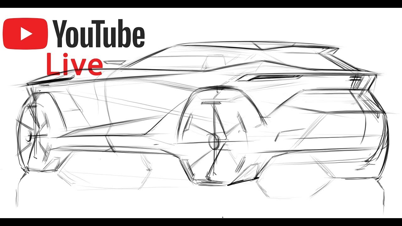 [car sketch]digital sketch 2 - YouTube
