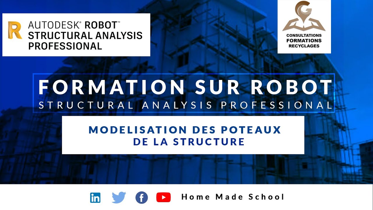 11 - Modélisation des poteaux dans Robot Structural Analysis - YouTube