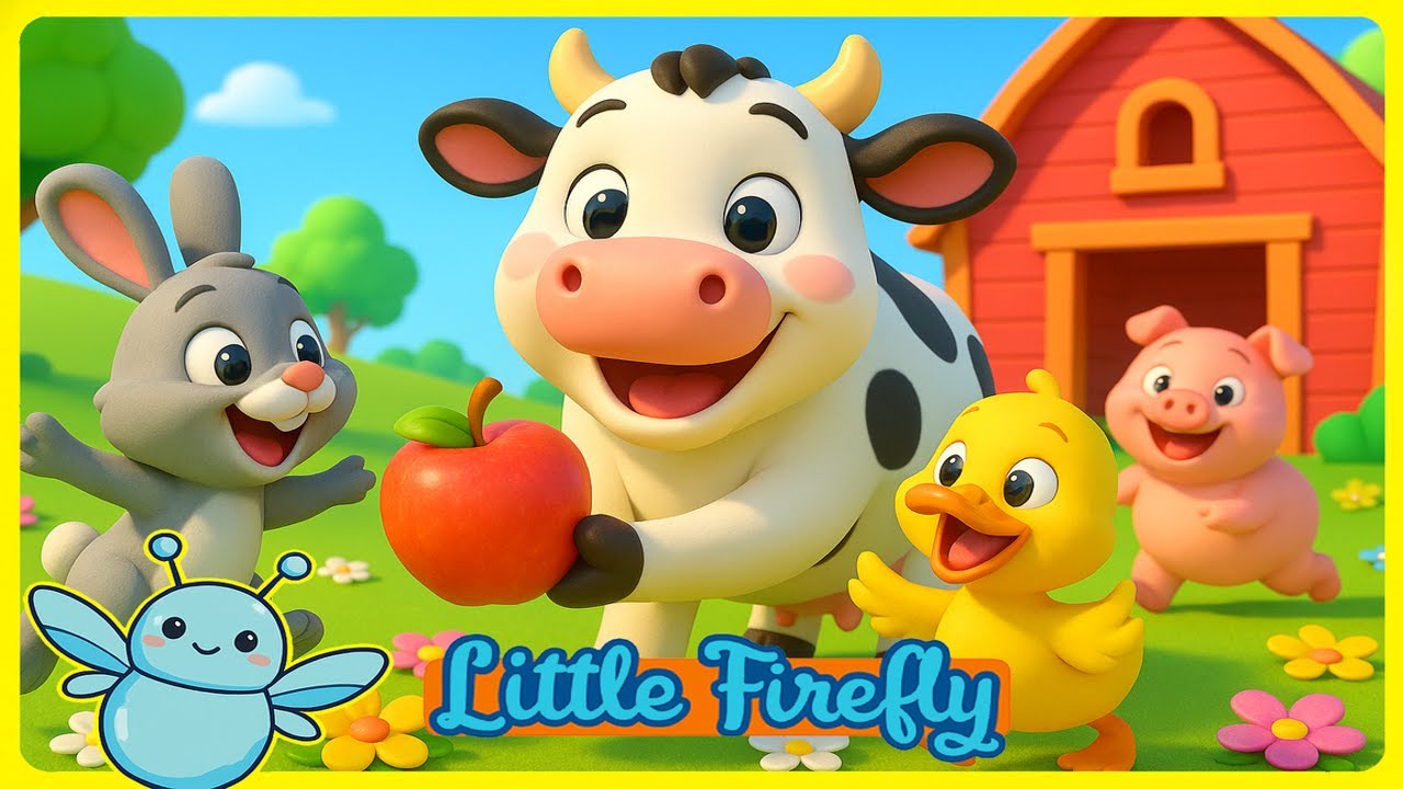 The Friendly Cow’s Sharing Song 🐄💛 | Farm Fun for Kids | Little Firefly ...