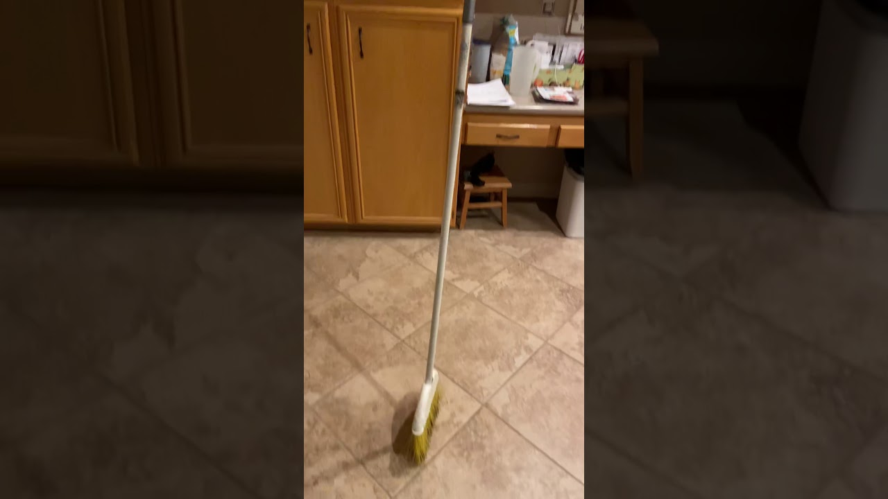 NASA standing broom stick, gravitational pull - YouTube