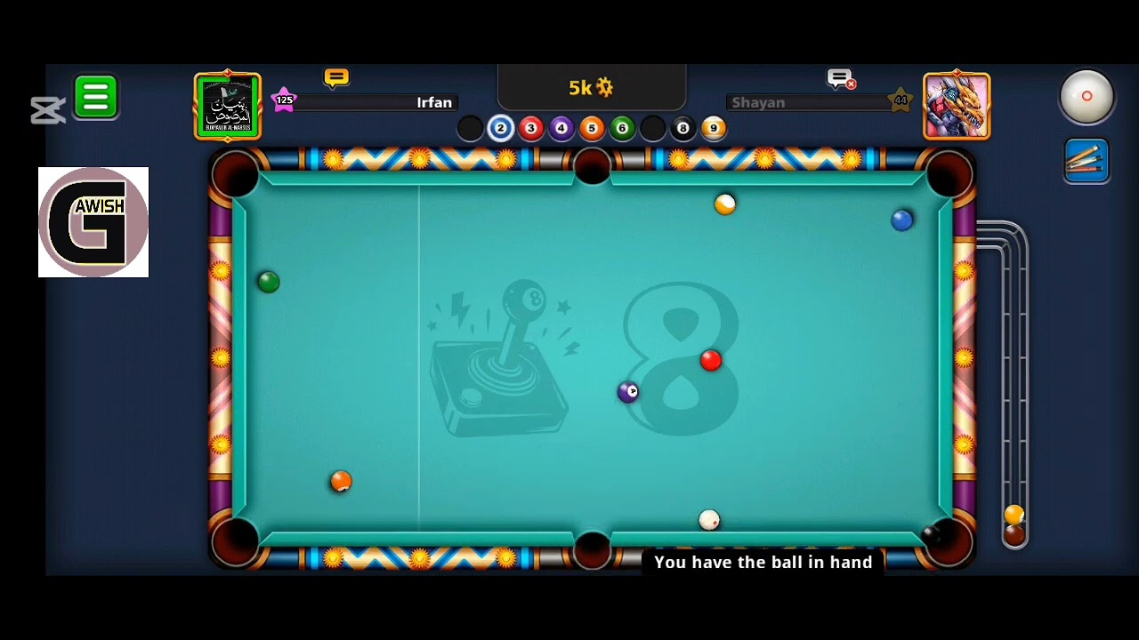 Play 9 ball pool in 8 ball by mini clip - YouTube