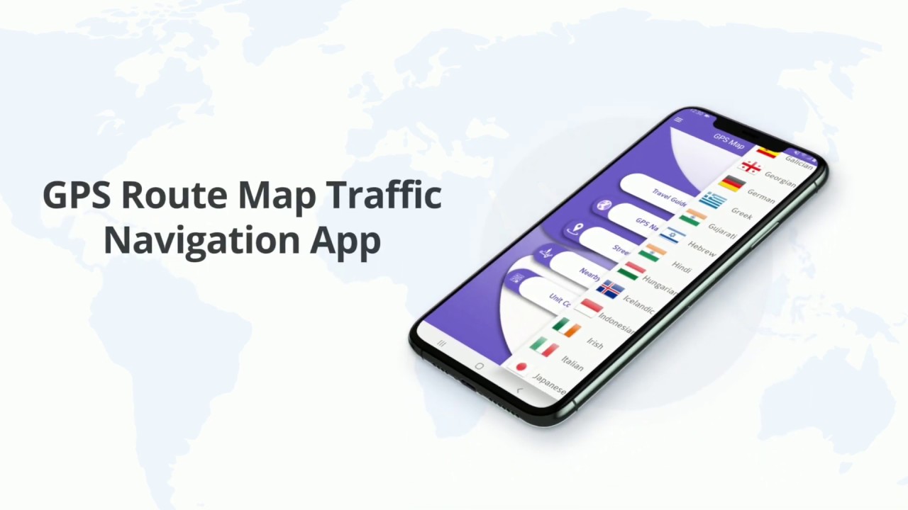 GPS Route Map Traffic Navigation App - YouTube