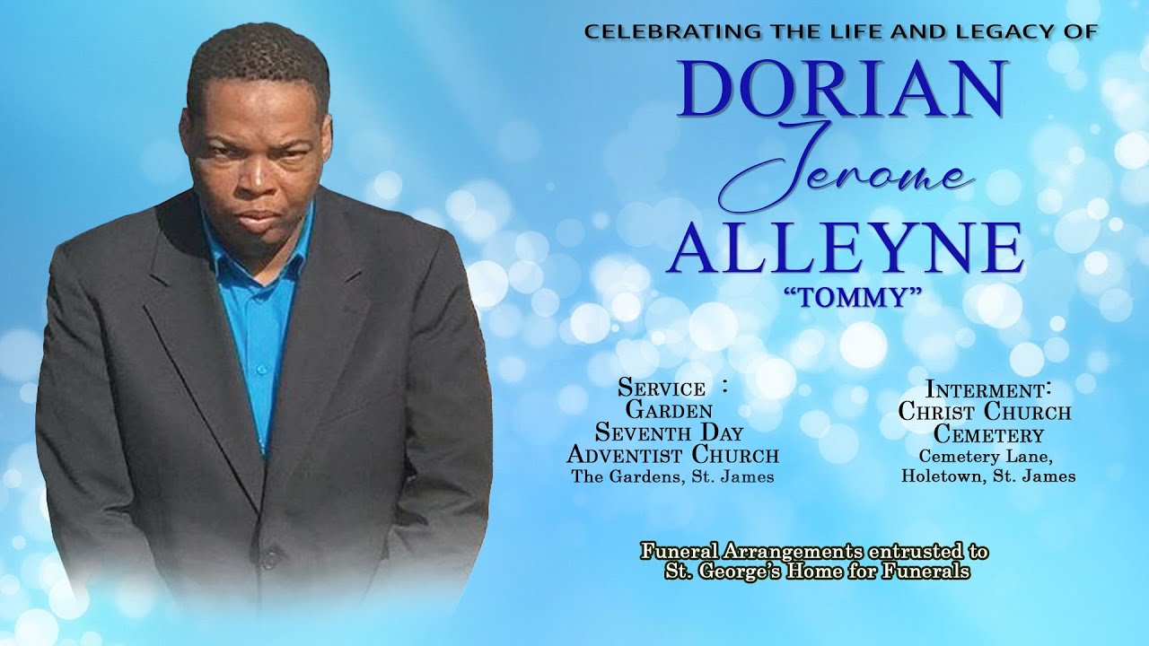 Celebrating the Life & Legacy of Dorian Jerome Alleyne - "Tommy" - YouTube