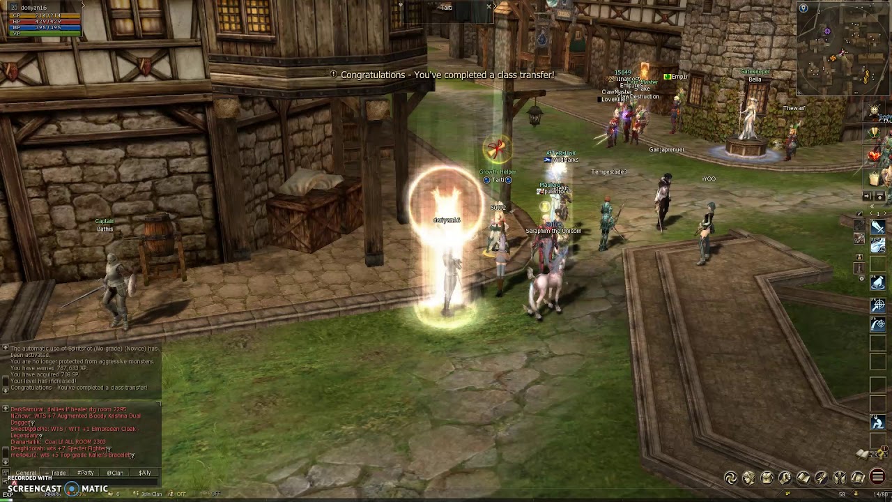 Lineage 2, class transfer and ruins of agony - YouTube